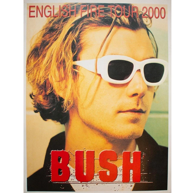 BUSH ENGLISH FIRE Tour 2000 Original Vintage Deadstock Poster 25 x 33 ...