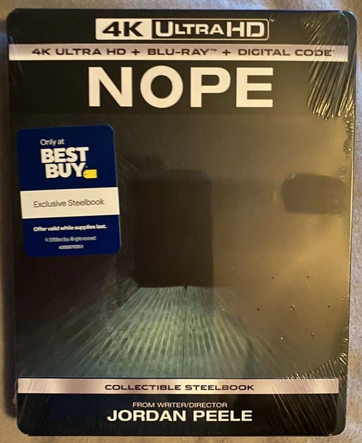 NOPE 4K STEELBOOK (4K UHD + Blu-ray + Digital Code) Best Buy Exclusive SOLD OUT! $66.99 ...