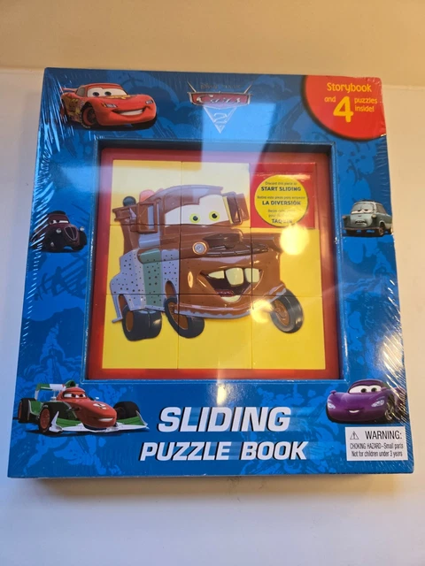NEW~DISNEY PIXAR CARS~SLIDING Puzzle Story Book~With 4 Puzzles Inside £ ...