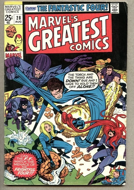 MARVEL'S GREATEST COMICS #28-1970 très bon format géant quatre ...