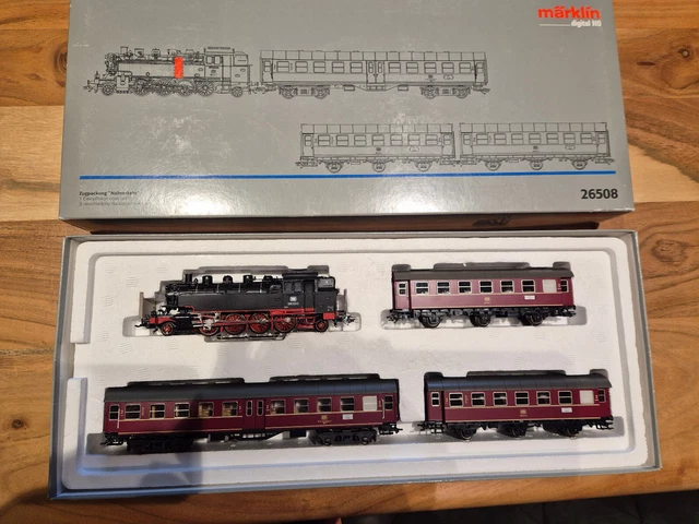 MÄRKLIN 26508 ZUGPACKUNG Nahverkehr Dampflok Top Zustand siehe Foto´s ...