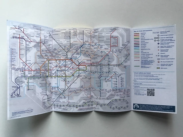 LONDON UNDERGROUND TUBE Map November 2022 Transport for London TFL $5. ...