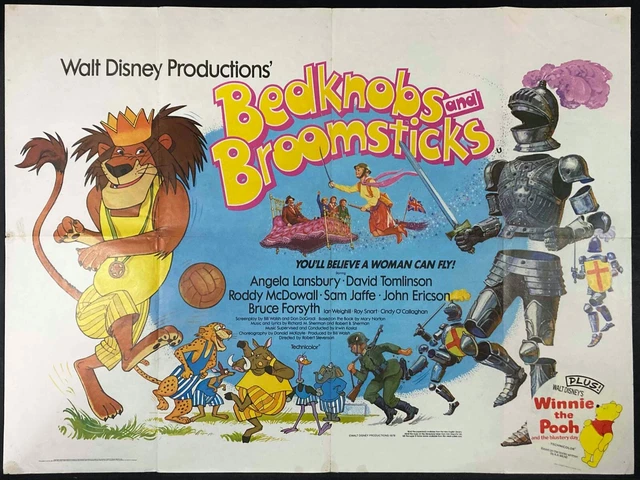 BEDKNOBS AND BROOMSTICKS Original Quad Movie Cinema Poster Disney 1979 ...