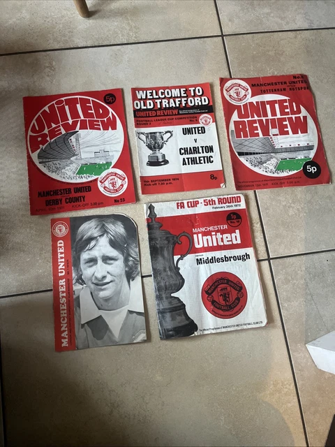 MANCHESTER UNITED PROGRAMMES 1970s £5.42 - PicClick UK