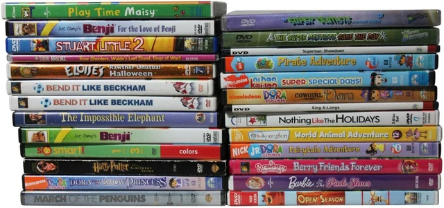 LOT OF 26 KIDS & FAMILY DVDs Harry Potter Barbie Dora The Explorer ...