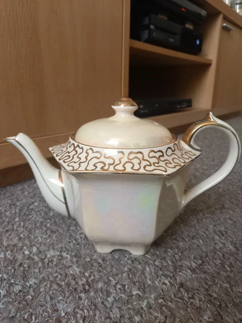 VINTAGE SADLER LUSTERWARE Hexagon Teapot £14.99 - PicClick UK