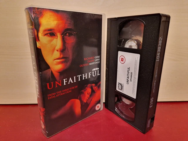 UNFAITHFUL - RICHARD Gere - Diane Lane - PAL VHS Video Tape (T417) £1. ...