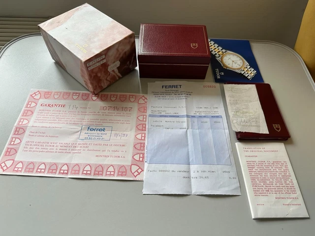 TUDOR WATCH BOX. TUDOR Monarch 15900 - Full Set (1997) Box, Papers ...