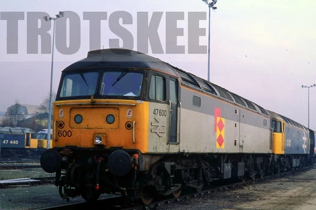 35MM SLIDE BR British Rail Diesel Loco Class 47 47600 1991 Original £4.98 - PicClick UK