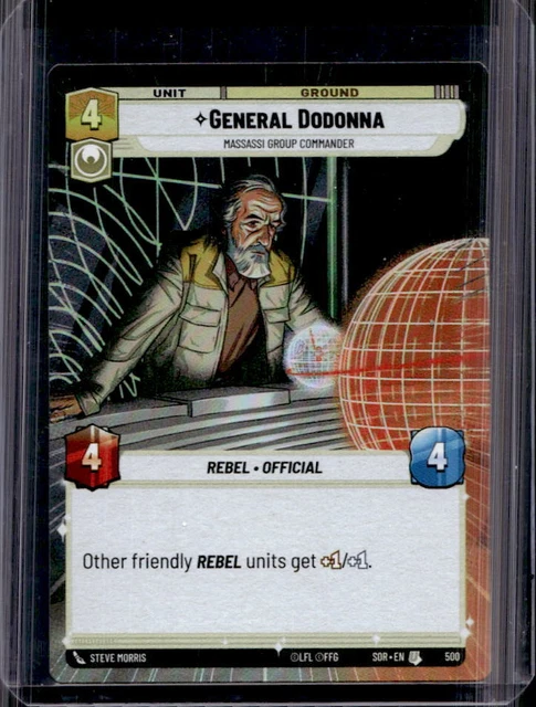 2024 STAR WARS Unlimited Spark Of Rebellion General Dodonna Foil #500 ...