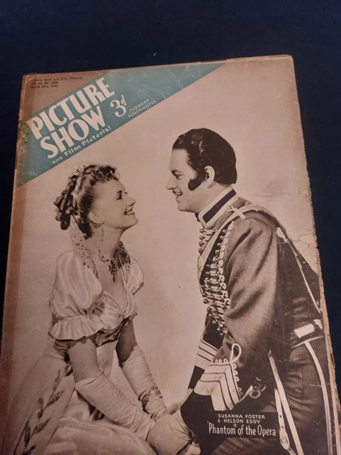 RARE PICTURE SHOW Magazine 25 MARCH 1944 Phantom Of The Opera PS136 £7. ...