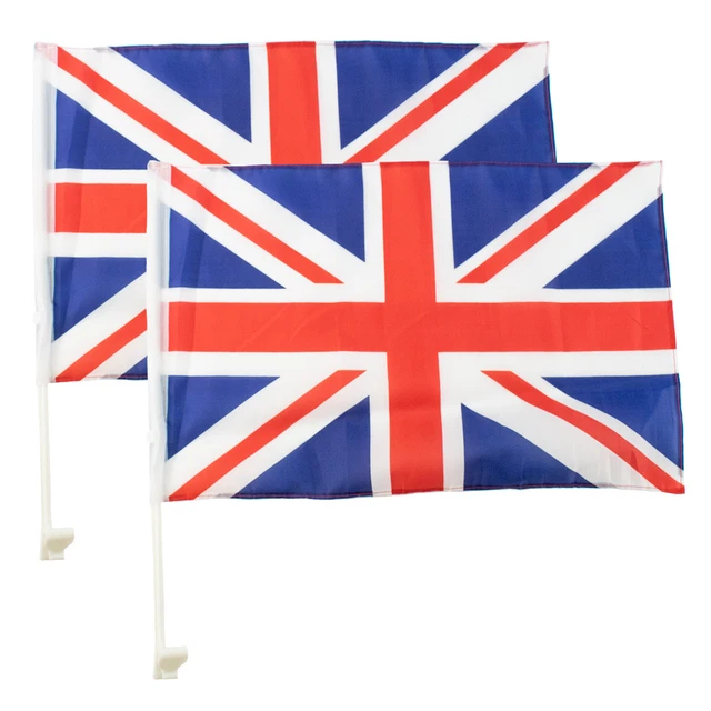 TRIXES CORONATION KING Charles III Union Jack Car Flags NEW 2PC Flag ... TRIXES CORONATION KING Charles III Union Jack Car Flags NEW 2PC Flag ...