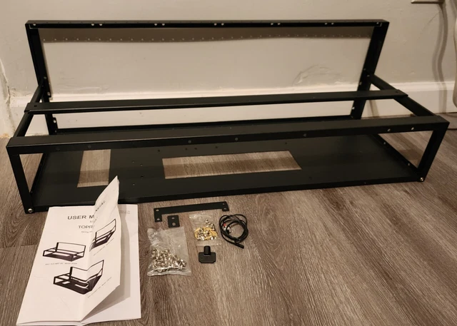 12 GPU MINING Rig Frame, Steel Open Air Miner Rig Case Support for Dual ...