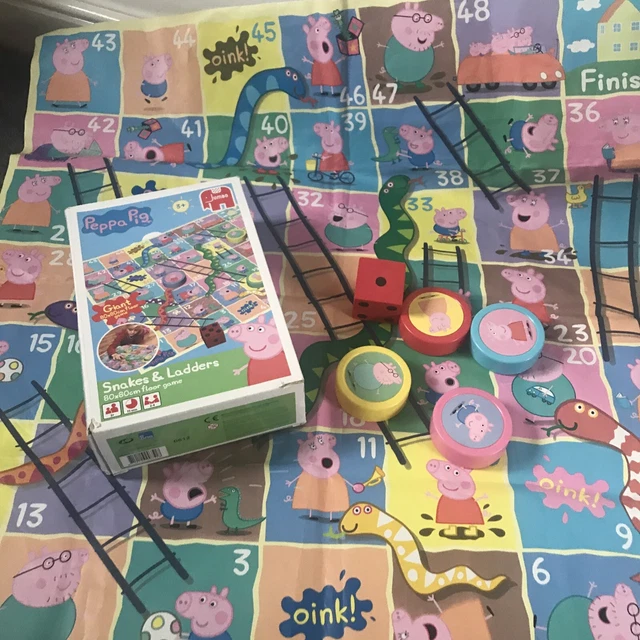 JUMBO PEPPA PIG Snakes and Ladders, Floor Game, Peppa Pig, 3+ £7.50 ...