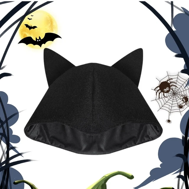 ADULT HALLOWEEN CATS Ear Hat Breathable Wizard Hat Teen Cosplay Witch ...