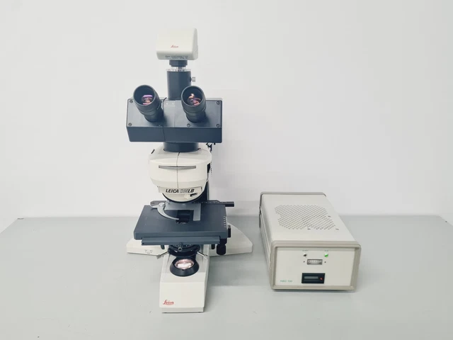 LEICA DMLB MICROSCOPE w/ HBO 100 Lamp Power Supply & DFC420 C Digital ...