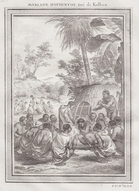 SOUTH AFRICA AFRIQUE Du Sud Hottentotten Khoikhoi Mariage Gravure sur ...