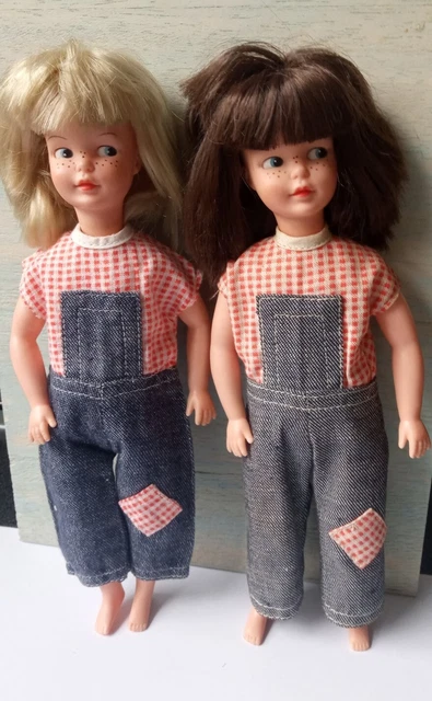 VINTAGE SINDY PATCH DOLL PAIR Mini Version 1960's Hong Kong BLONDE ...