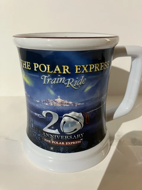 THE POLAR EXPRESS Train Ride 20th Anniversary 16 fl oz 3D Raised Coffee ...