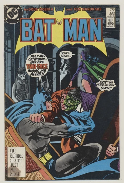 BATMAN # 398 (2a stampa) DC Comics agosto 1986 GD/VG 3.0 Lettore ...