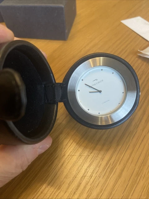 CONCORDE DUAL TIME Travel Clock - London & New York in original box ...