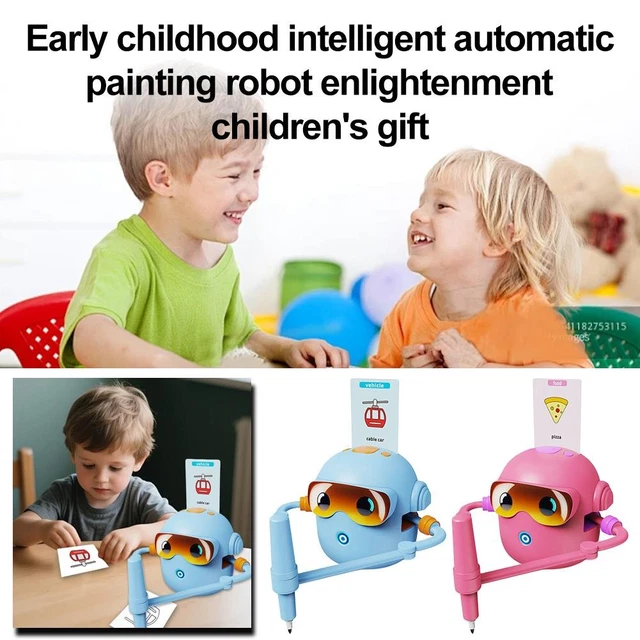 DRAWING ROBOT FOR Kids - Includes 100 Word Cards and Drawing Pen;; V5O0 ...