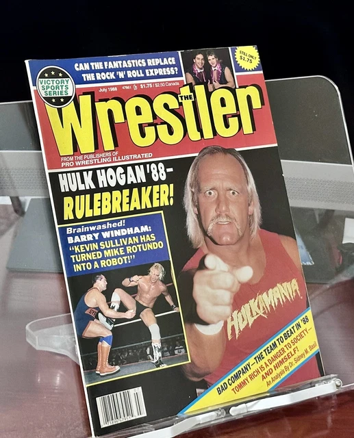 THE WRESTLER WRESTLING Magazine WWE WCW July 1988 Hulk Hogan Kevin ...