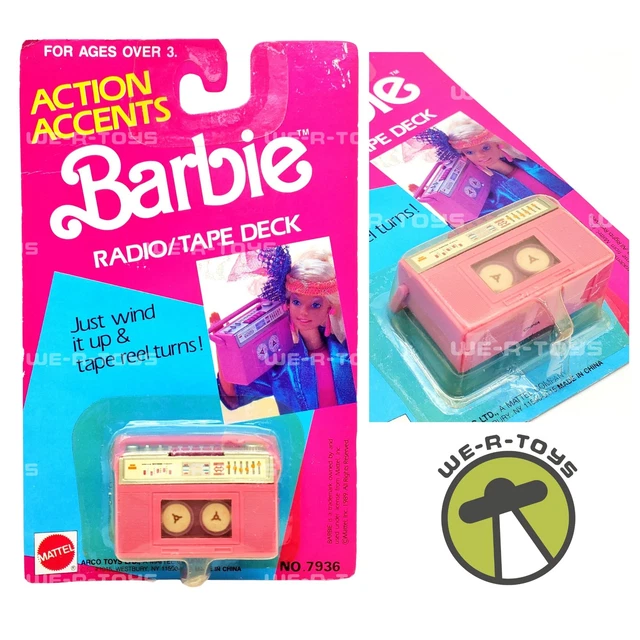 BARBIE ACTION ACCENTS Radio and Tape Deck Doll House 1989 Mattel #7936 ...