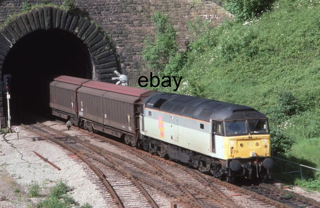 35MM RAILWAY SLIDE- BR Diesel Electric Class 47. 47279 @ Gaer Junction ...