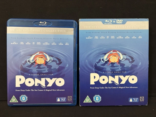 PONYO [BLU-RAY + DVD Combi Pack] Studio Ghibli No# 17 Sleeved 2 Disk ...