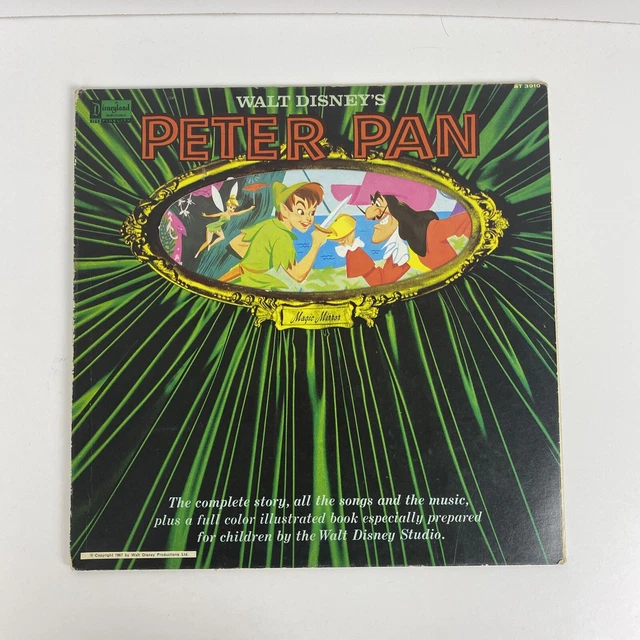 WALT DISNEY'S PETER Pan Magic Mirror Vinyl Record & Story Book 1967 EUR 15,47 - PicClick IT