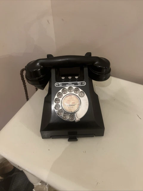 BLACK ORIGINAL GPO Telephone Bakelite - Complete £225.00 - PicClick UK