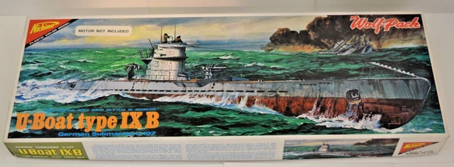 RARE NICHIMO U-BOAT Type Ixb German Submarine U-107 Plastic Kit Unused ...