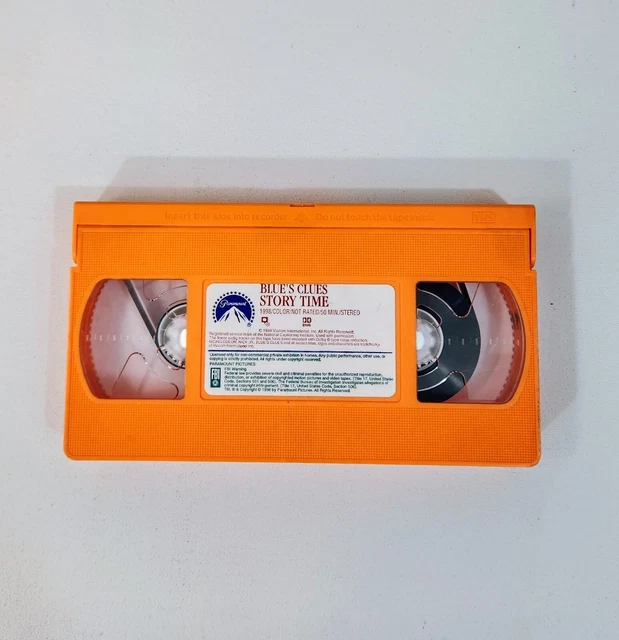 BLUES CLUES STORY Time VHS 1998 Play Along With Blue Nick Jr Orange ...