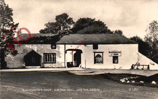 PICTURE POSTCARD- GRETNA Green, Blacksmiths Shop, Gretna Hall ...