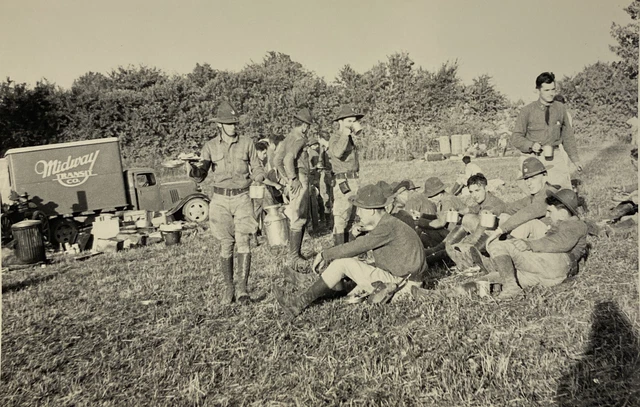 VINTAGE WW1 MILITARY Photograph American Soldiers Base Camp Training ...
