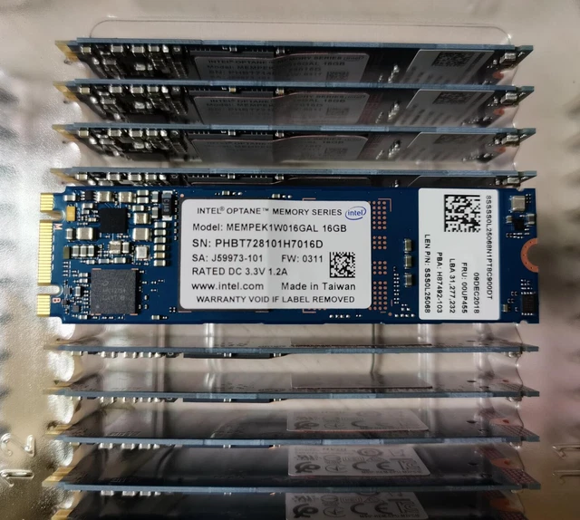 INTEL OPTANE MEMORY M10 SSD M.2 2280 16GB MEMPEK1W016GAL PCIe 3.0 3D ...