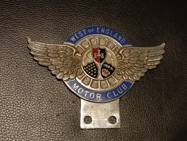 OLD VINTAGE 1950S/1960S West of England Motor Club Enamel Car badge by ...
