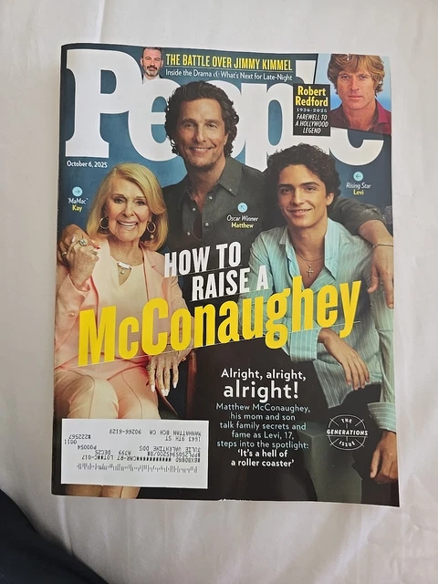 PEOPLE OCTOBER 6 2025 Matthew McConaughey Jimmy Kimmel Robert Redford ...