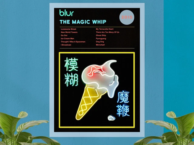 BLUR THE MAGIC Whip Fine Art Album Poster £11.99 - PicClick UK