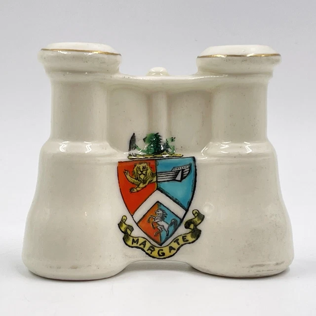 VINTAGE ARCADIAN CRESTED China Model Of Binoculars Field Glasses ...