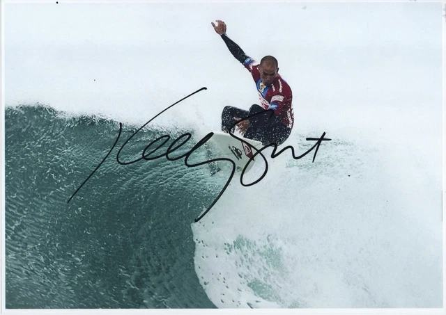 KELLY SLATER HAND Signed 12x8 Inch Photo Autograph Inc COA Surfer £39. ...