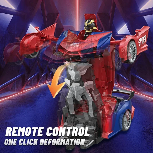 RC SPIDER-MAN TRANSFORMERS RECHARGEABLE Remote Control Car Toy Girls ...