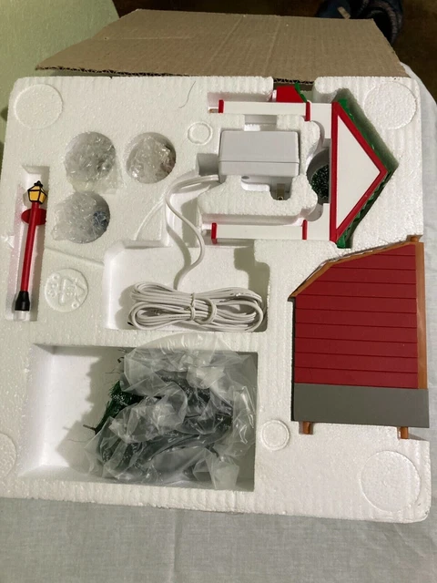 DEPT 56 VILLAGE Animated Photo with Santa 1999 Unused OPEN BOX $197.47 ...