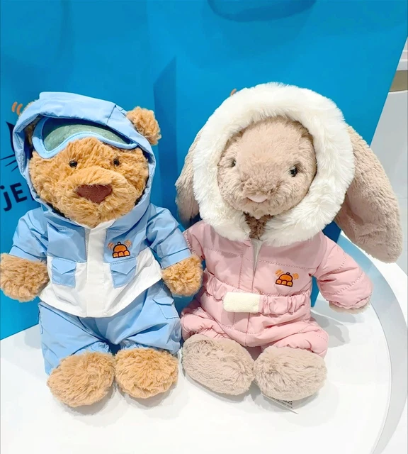 NWT JELLYCAT BARTHOLOMEW Bear & Bashful Bunny Snow Suit Plush Toy Hot ...
