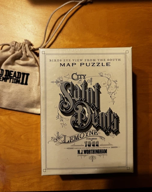 RED DEAD REDEMPTION 2 Saint Denis Map Puzzle + Pins NEW RARE EUR 60,00 ...