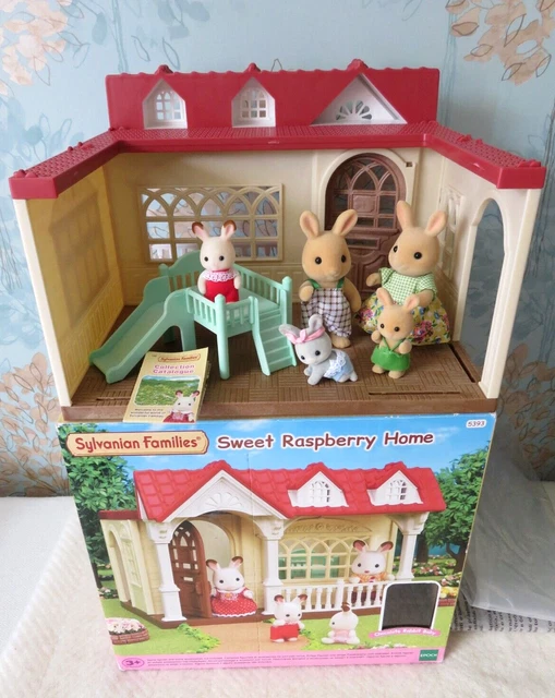 SYLVANIAN FAMILIES SWEET Raspberry Home with Chocolate Rabbit Baby ...