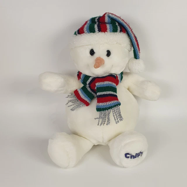TESCO CHILLY AND FRIENDS SOFT TOY PLUSH SNOWMAN 14” Christmas ...