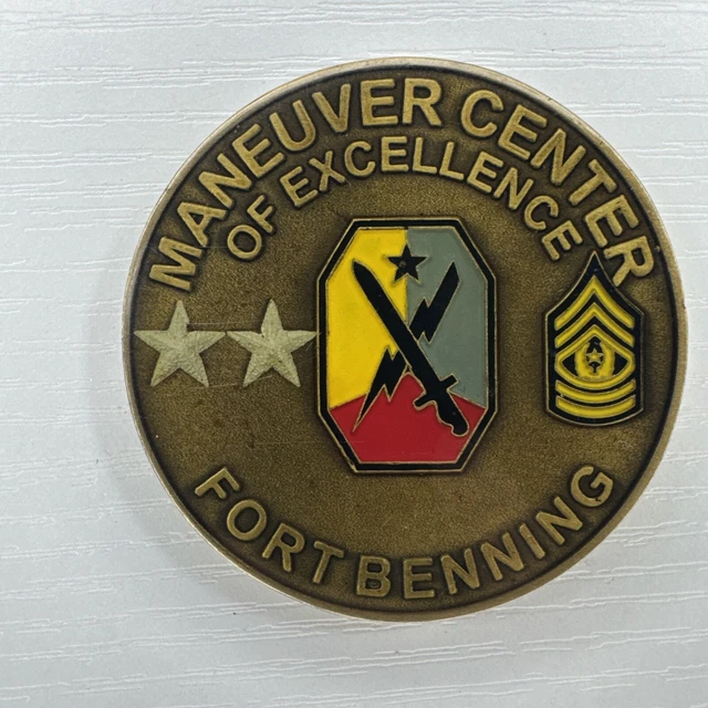 US ARMY MANEUVER Center of Excellence Fort Benning GA Challenge Coin ...