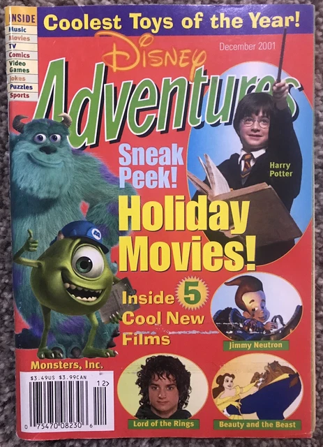 DISNEY ADVENTURES MAGAZINE December 2001 Harry Potter Jimmy Neutron ...